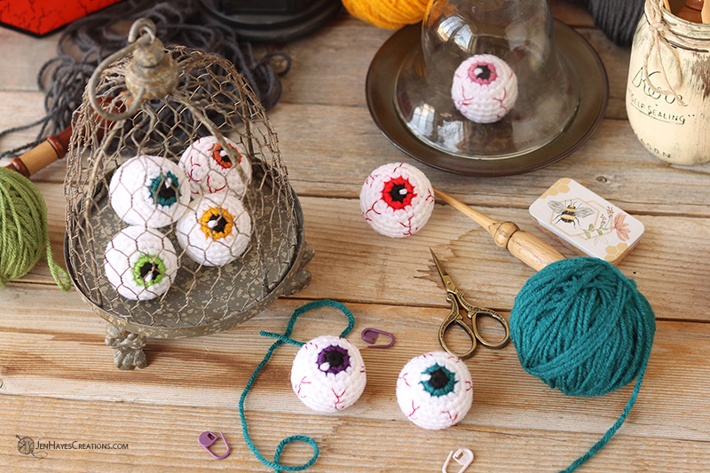 Small Crochet Eyeball | Jen Hayes Creations